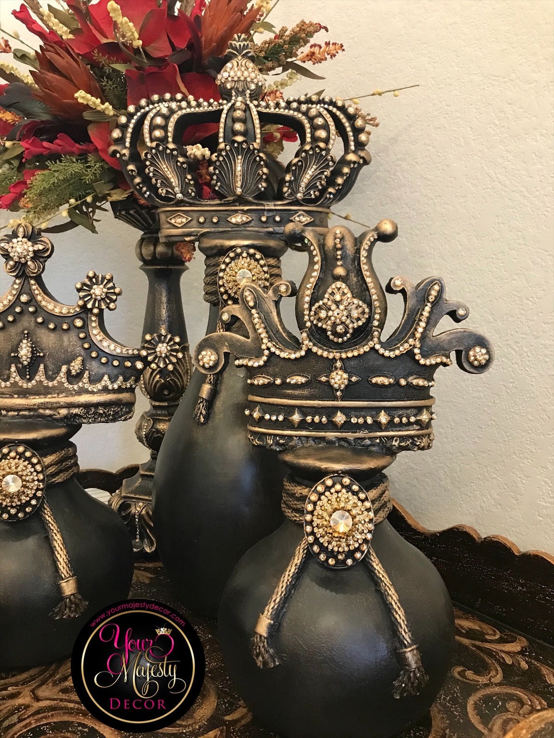 Jewel Crown Jug Tuscan Decor - Etsy
