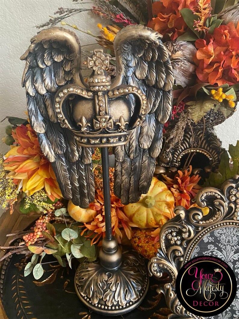 Wings With Crown on Stand - Etsy