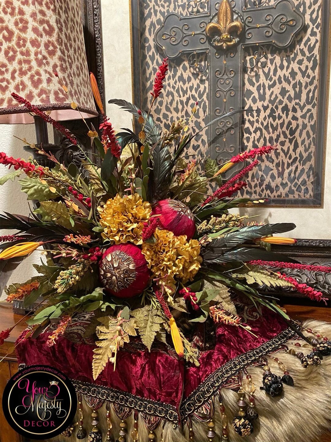 Gold Floral Arrangement - Etsy