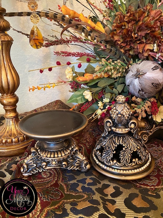 Candle Holder With Finial | Etsy