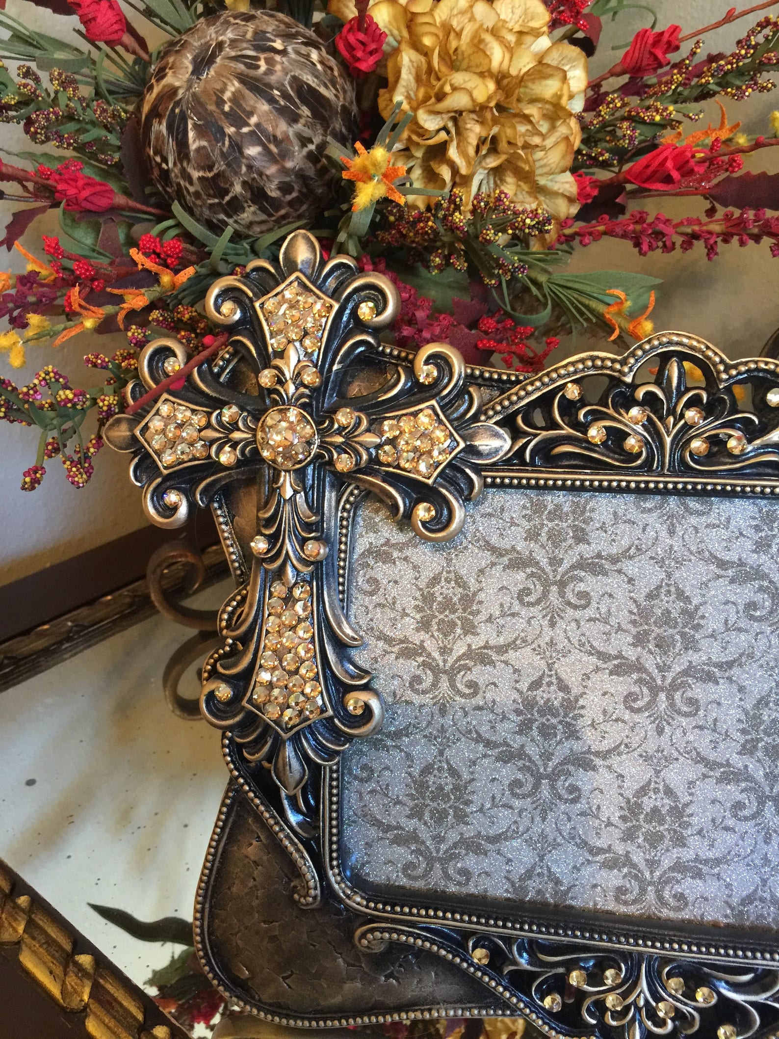 5 x 7 Gold Frame with Cross and Bling FREE | Etsy