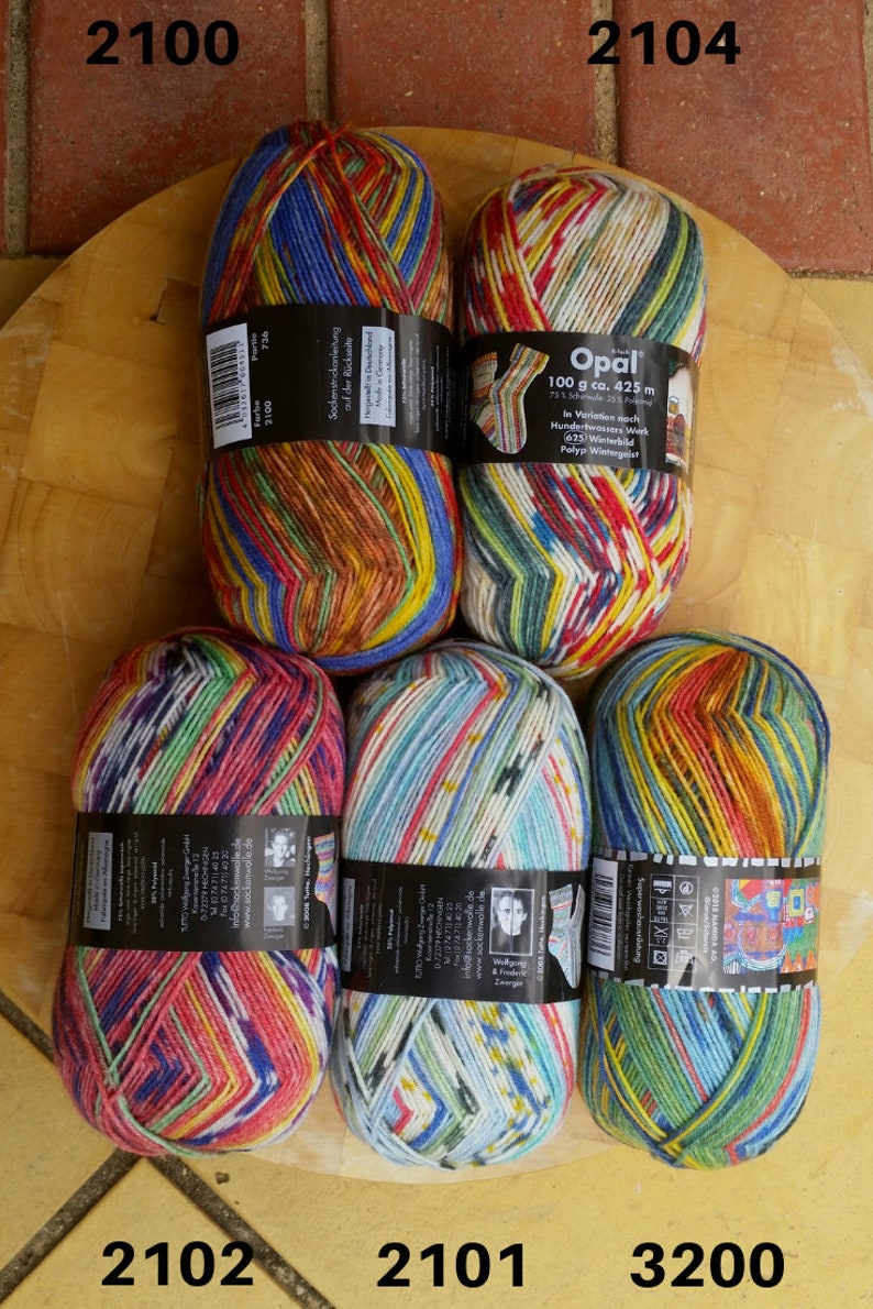 Opal Sock Yarn HUNDERTWASSER 4 Ply 100g 425 Mts Wool - Etsy Australia