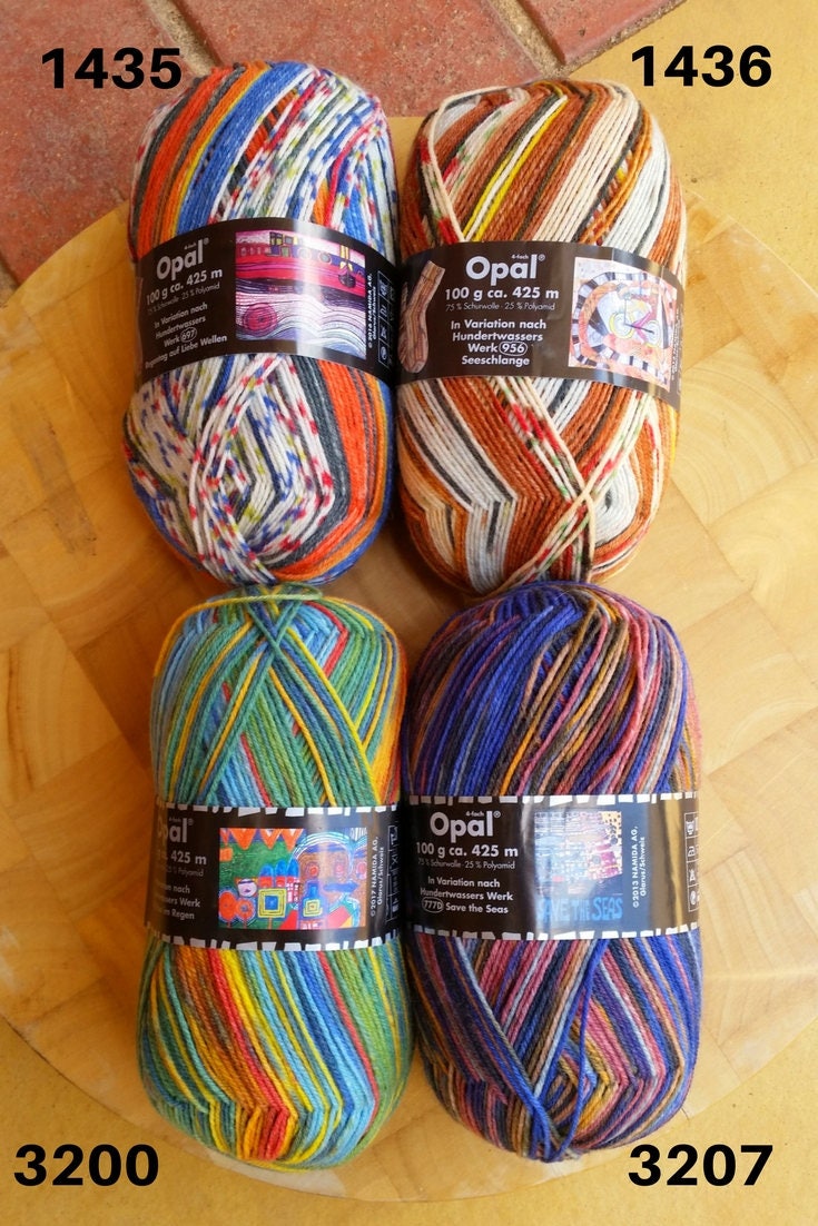 Opal Sock Yarn HUNDERTWASSER 4 Ply 100g 425 Mts Wool - Etsy Australia