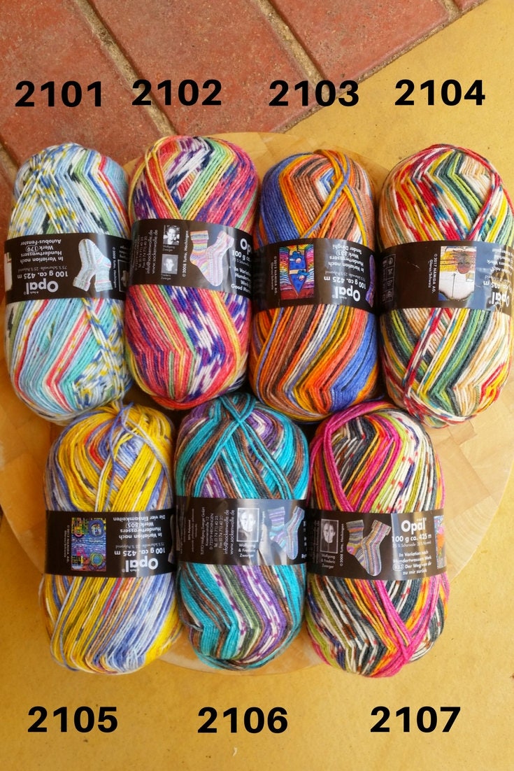 Opal Sock Yarn HUNDERTWASSER 4 Ply 100g 425 Mts Wool - Etsy Australia