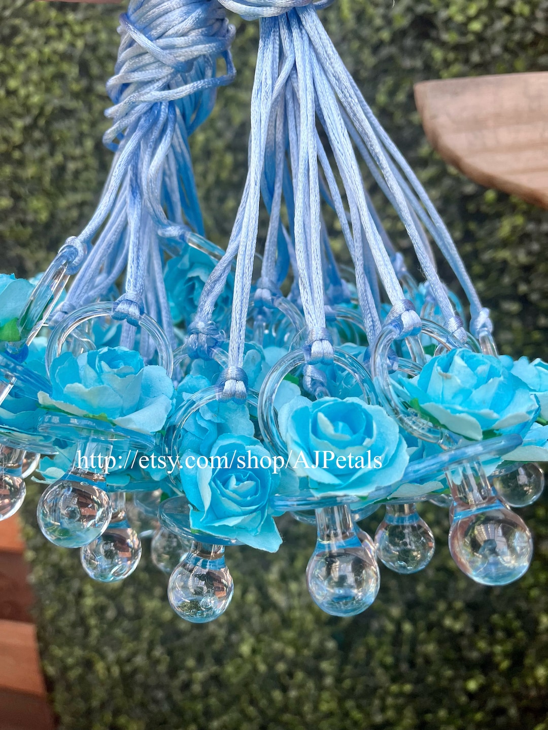 24 Flower Baby Shower Game Pacifiers-pink Baby Shower Favors-blue Baby ...