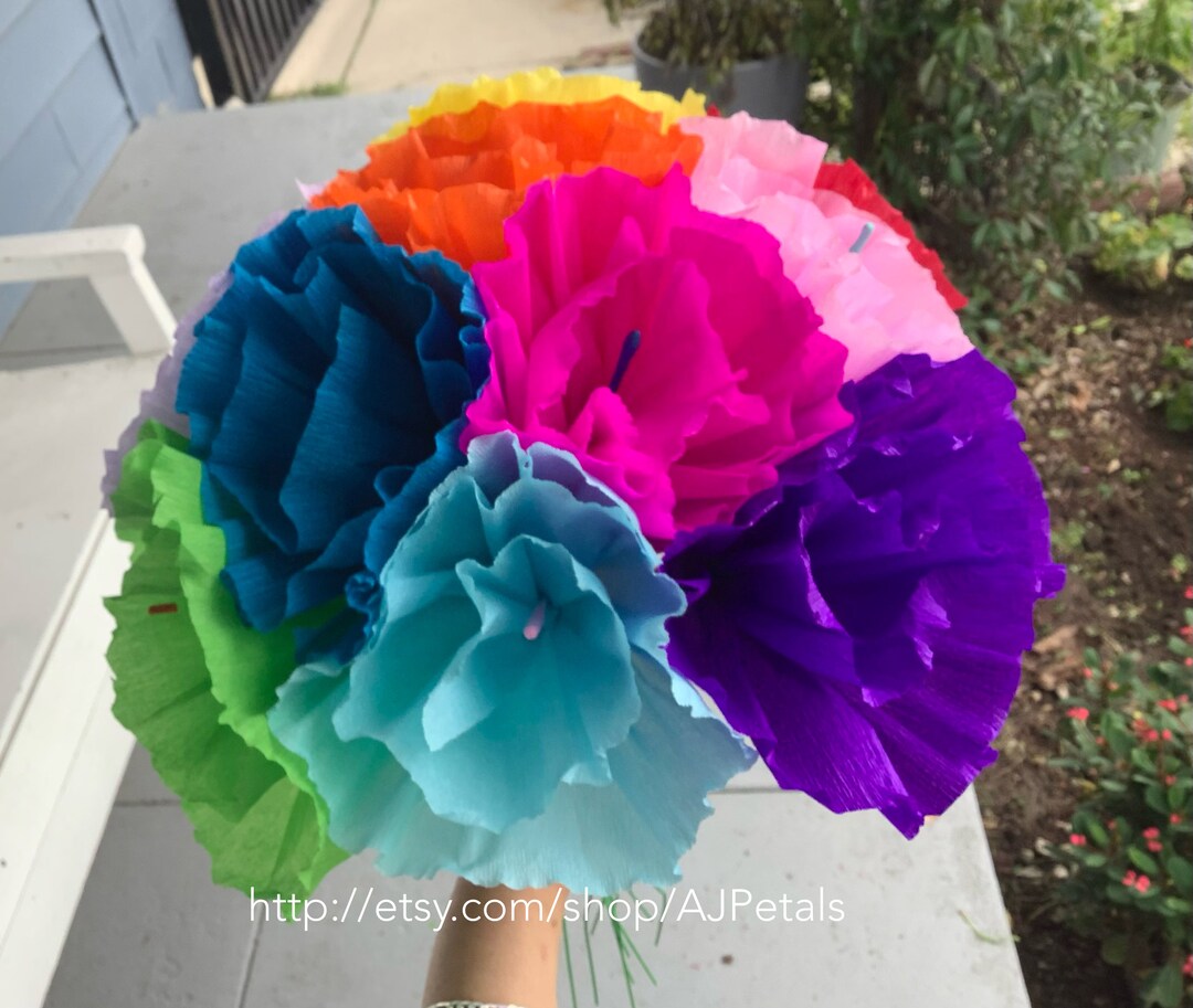 10 Fiesta Paper Flowers/mexican Party Supplies Fiesta Centerpieces ...
