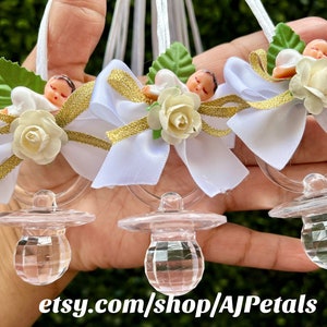 24 Boho Garden Baby Shower Pacifiers/boho Baby Shower/greenery Baby ...