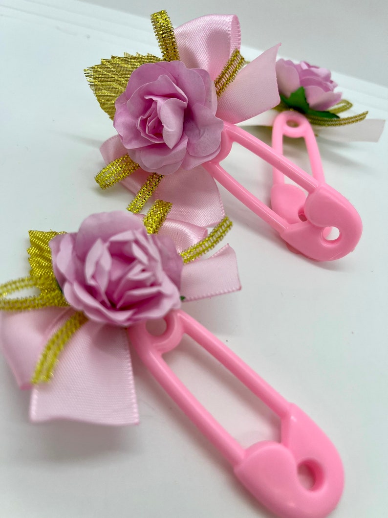 24 Pink Baby Diaper Pins for Game/pink Gold Baby Shower/girl - Etsy