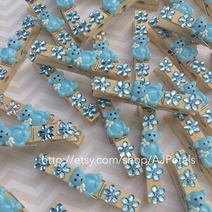 18 Teddy Bear Clothespins/teddy Bear Baby Shower/teddy Bear Boy/teddy ...
