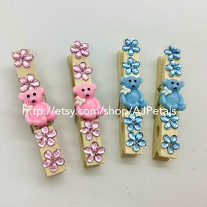 18 Teddy Bear Clothespins/teddy Bear Baby Shower/teddy Bear Boy/teddy ...