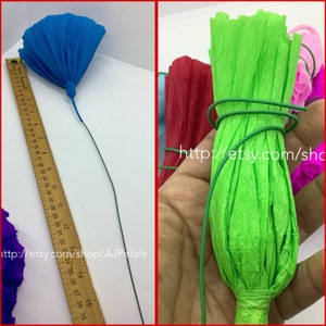 10 Fiesta Crepe Paper Flowers: Mexican Party Decor, 5-6" Handmade ...
