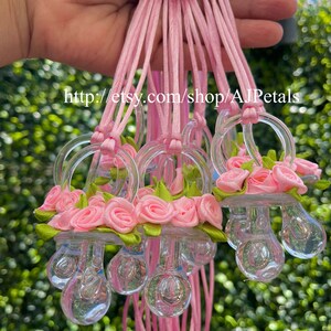24 Flower Pacifiers/boho Baby Shower Pacifiers/boho Pink Baby Shower ...