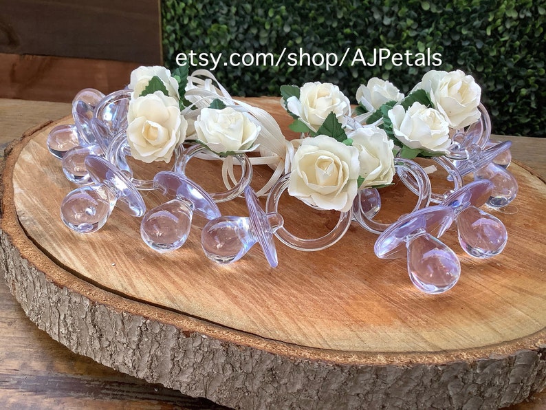 24 Boho Garden Baby Shower Pacifiers/boho Baby Shower/greenery | Etsy