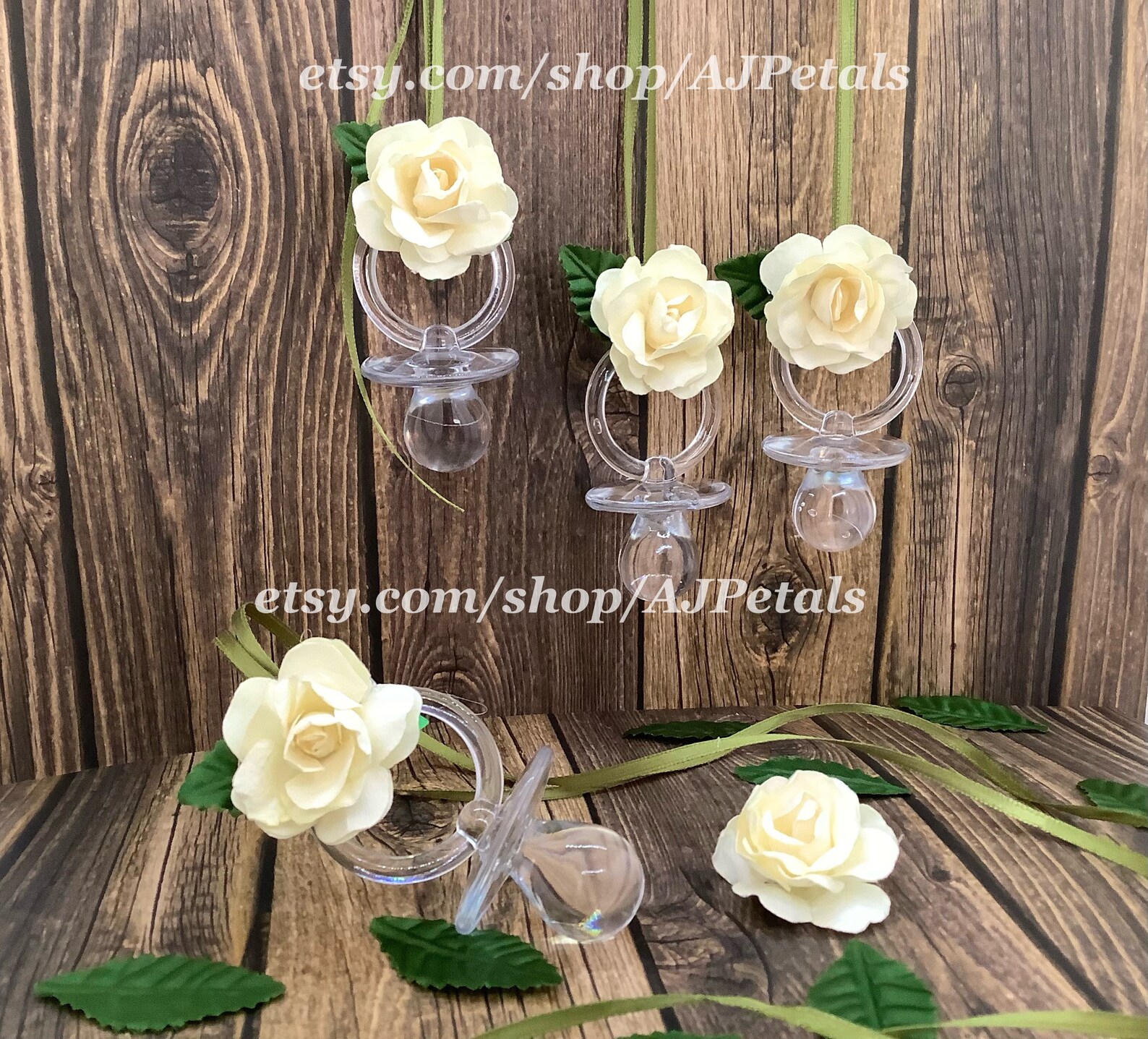 24 Boho Garden Baby Shower Pacifiers/boho Baby Shower/greenery | Etsy