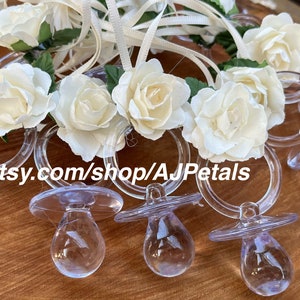 24 Boho Garden Baby Shower Pacifiers/boho Baby Shower/greenery Baby ...