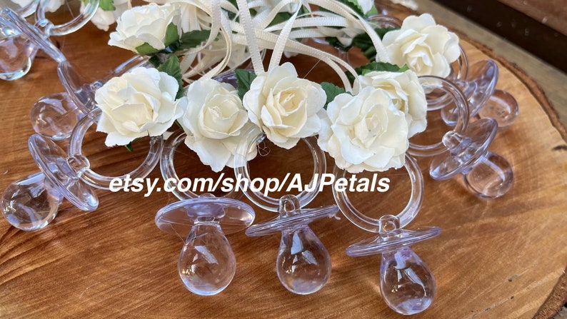 24 Boho Garden Baby Shower Pacifiers/boho Baby Shower/greenery - Etsy