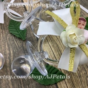 24 Boho Garden Baby Shower Pacifiers/boho Baby Shower/greenery Baby ...