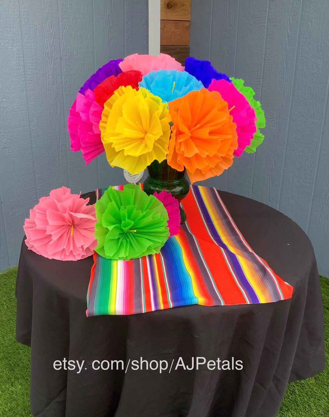 10" Large Mexican Paper Flowers/fiesta Centerpieces/paper Flowers ...