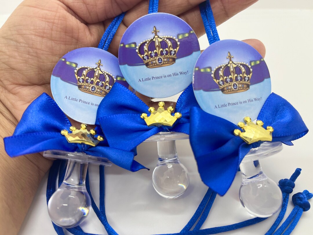 24 Royal Blue Baby Shower Pacifiers Favors/prince Baby Shower/pink ...