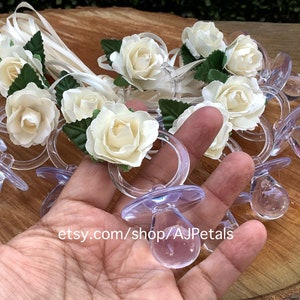 24 Boho Garden Baby Shower Pacifiers/boho Baby Shower/greenery Baby ...