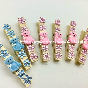 18 Teddy Bear Clothespins/teddy Bear Baby Shower/teddy Bear Boy/teddy ...