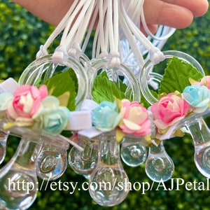 24 Boho Floral Baby Shower Pacifiers/boho Baby Shower/greenery - Etsy