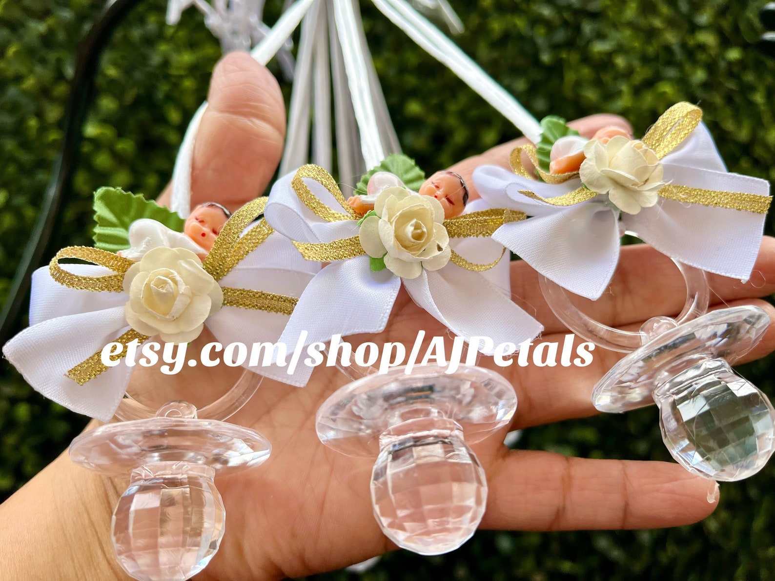 24 Boho Garden Baby Shower Pacifiers/boho Baby Shower/greenery - Etsy