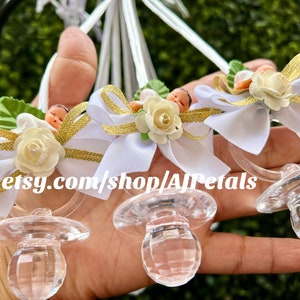 24 Boho Garden Baby Shower Pacifiers/boho Baby Shower/greenery Baby ...