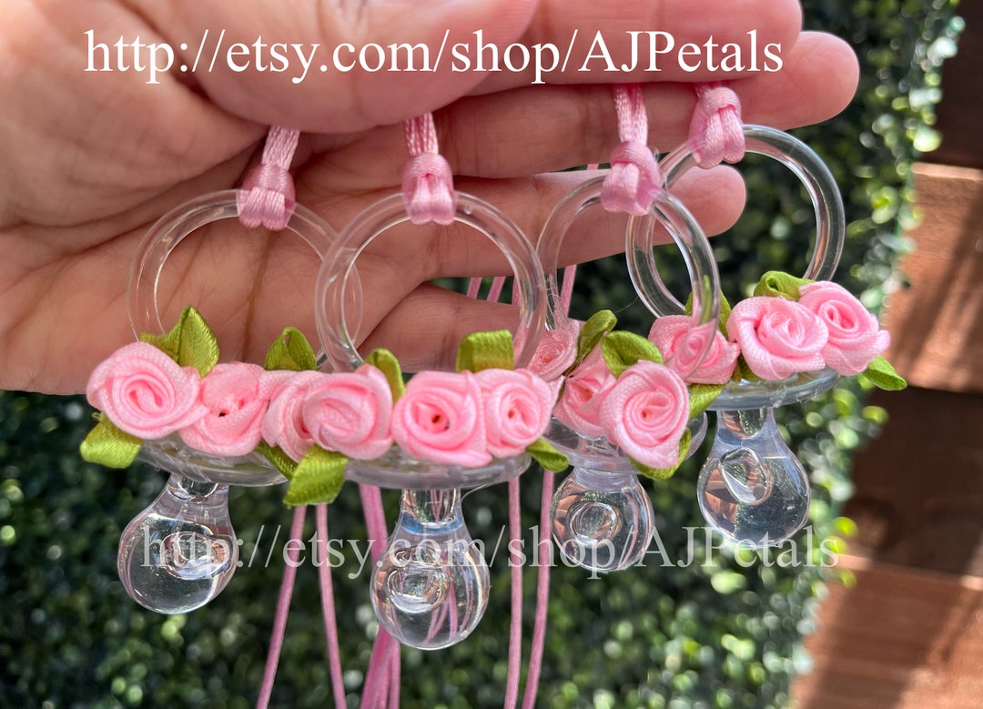 24 Flower Pacifiers/boho Baby Shower Pacifiers/boho Pink Baby Shower ...