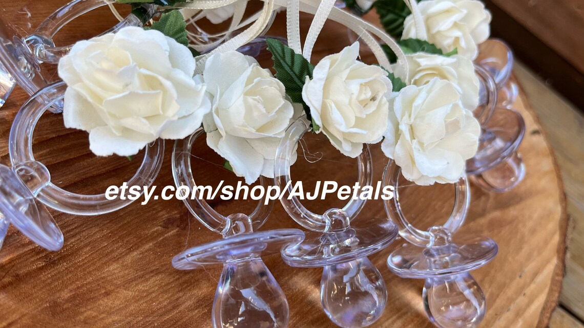 24 Boho Garden Baby Shower Pacifiers/boho Baby Shower/greenery - Etsy