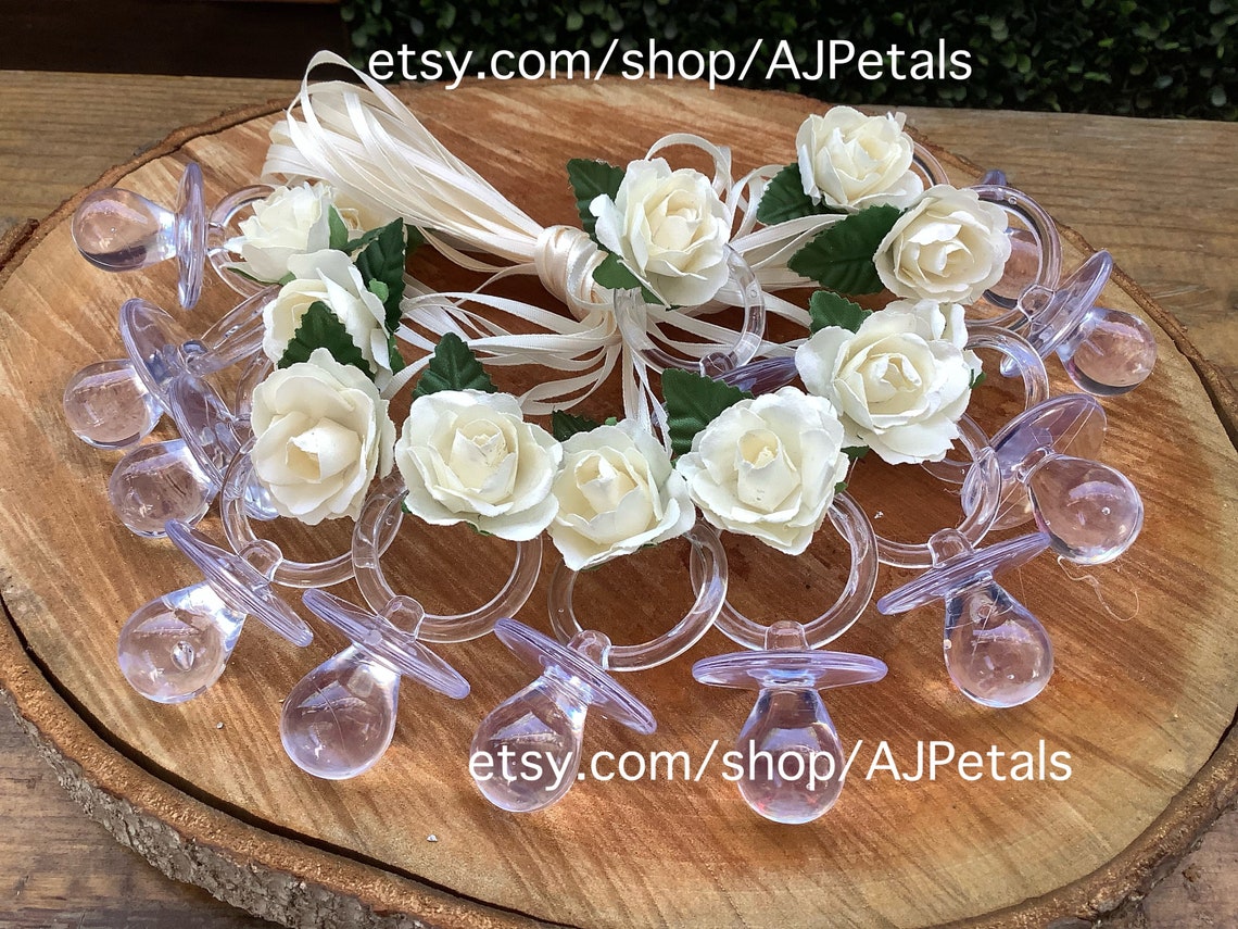 24 Boho Garden Baby Shower Pacifiers/boho Baby Shower/greenery | Etsy