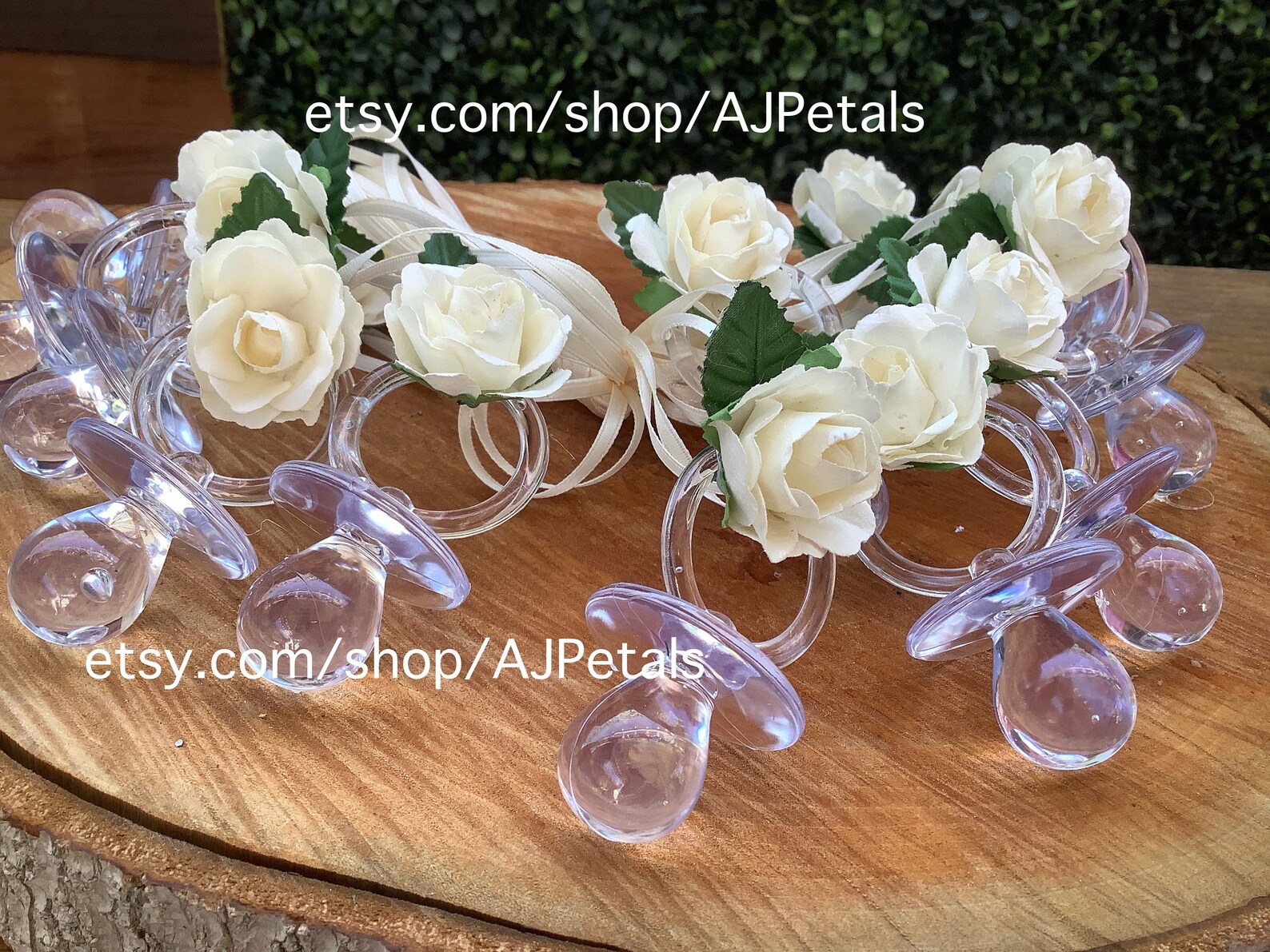 24 Boho Garden Baby Shower Pacifiers/boho Baby Shower/greenery - Etsy