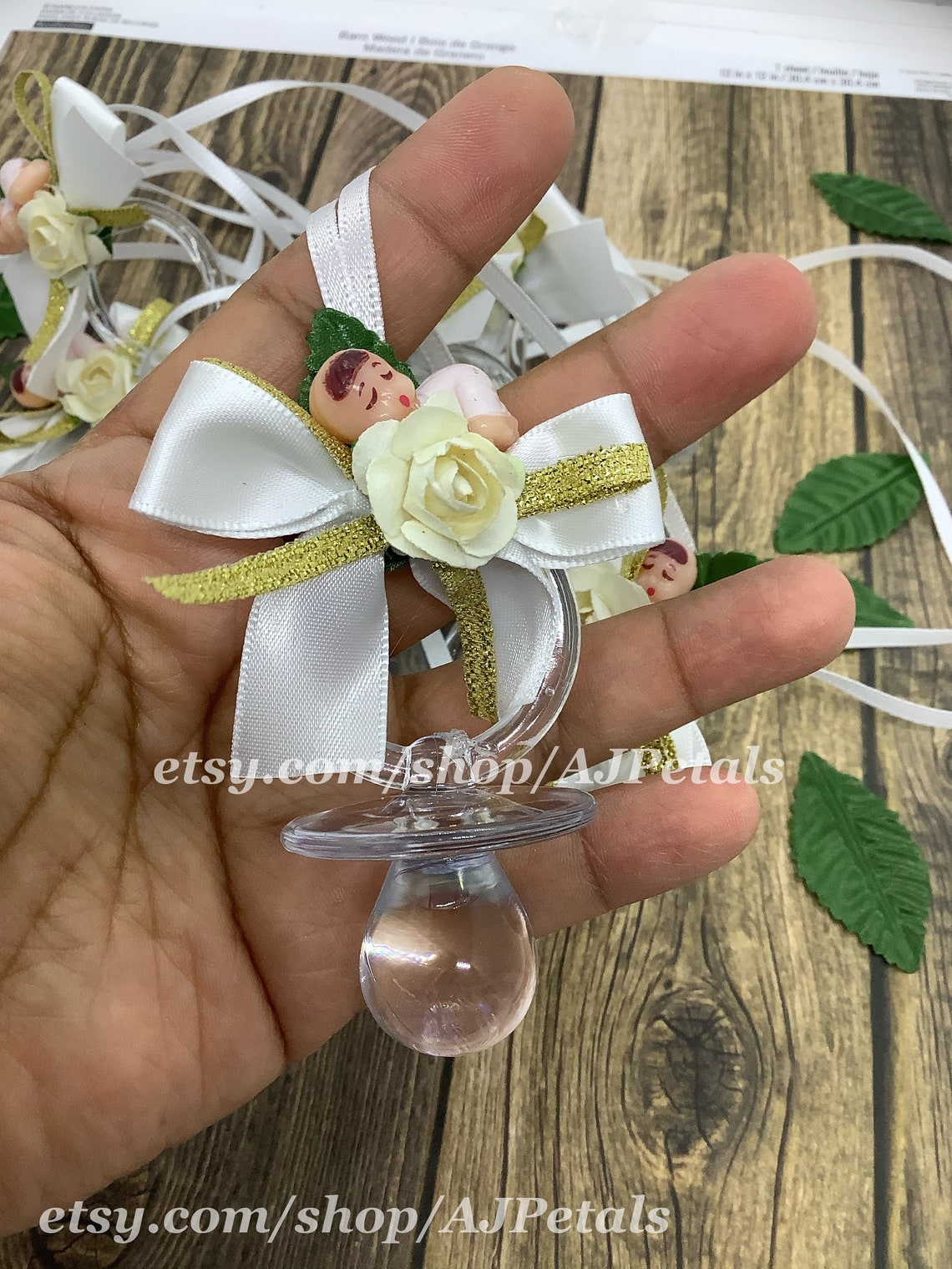 24 Boho Garden Baby Shower pacifiers/Boho Baby Shower/Greenery | Etsy