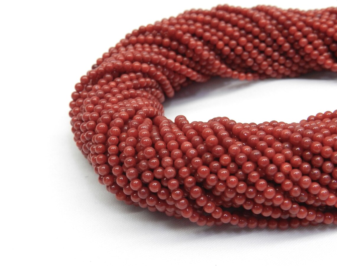 Bamboo Coral, 287pcs, 2mm Beads, Dyed Beads, Coral Beads, Red Beads ...