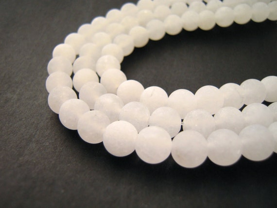6mm White Jade Matte Beads Frosted Beads Jade Beads Beads - Etsy