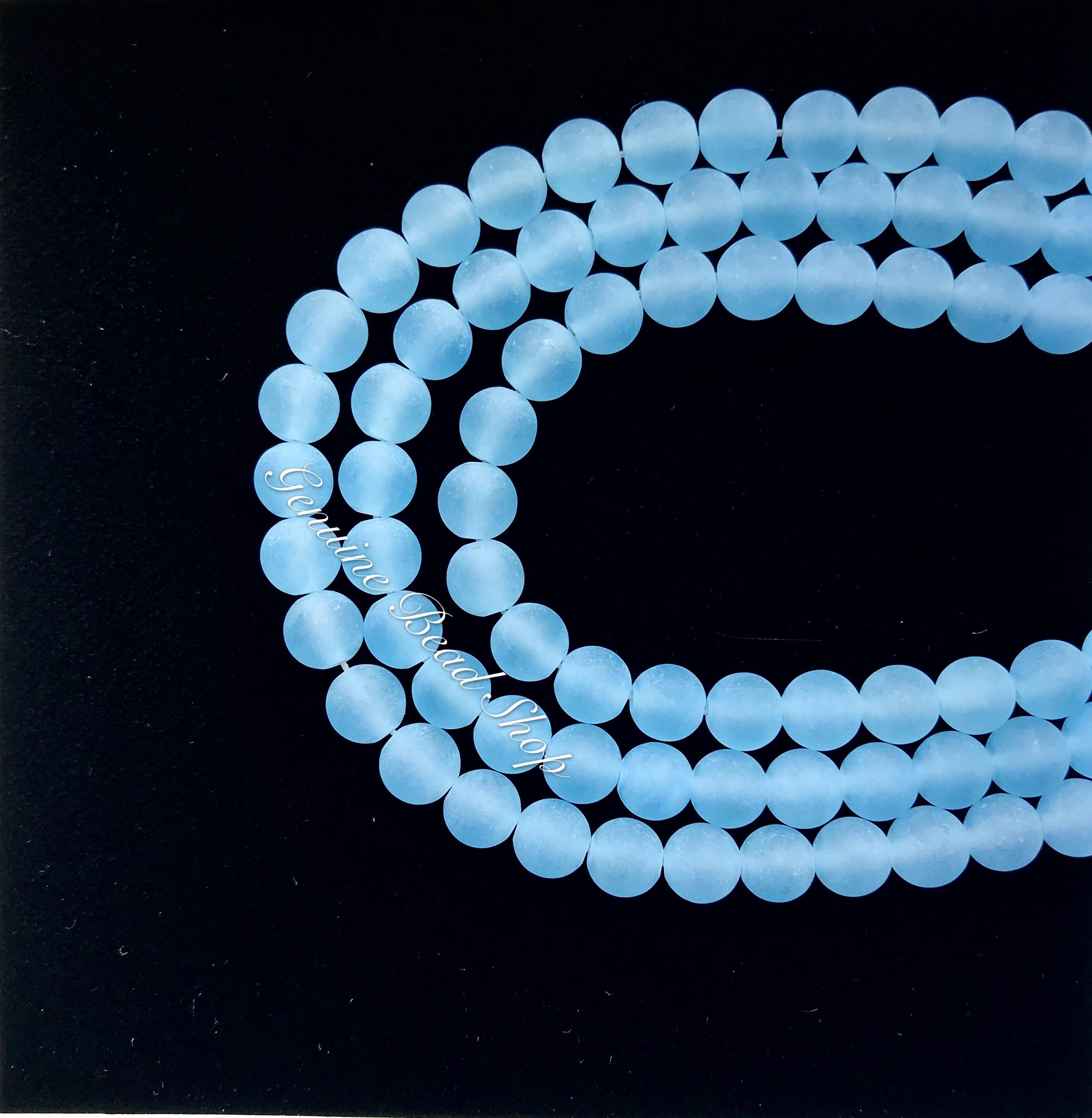 Blue Jade, Matte Beads, 8mm Beads, Jade Beads, Frosted Beads, Sea Blue ...