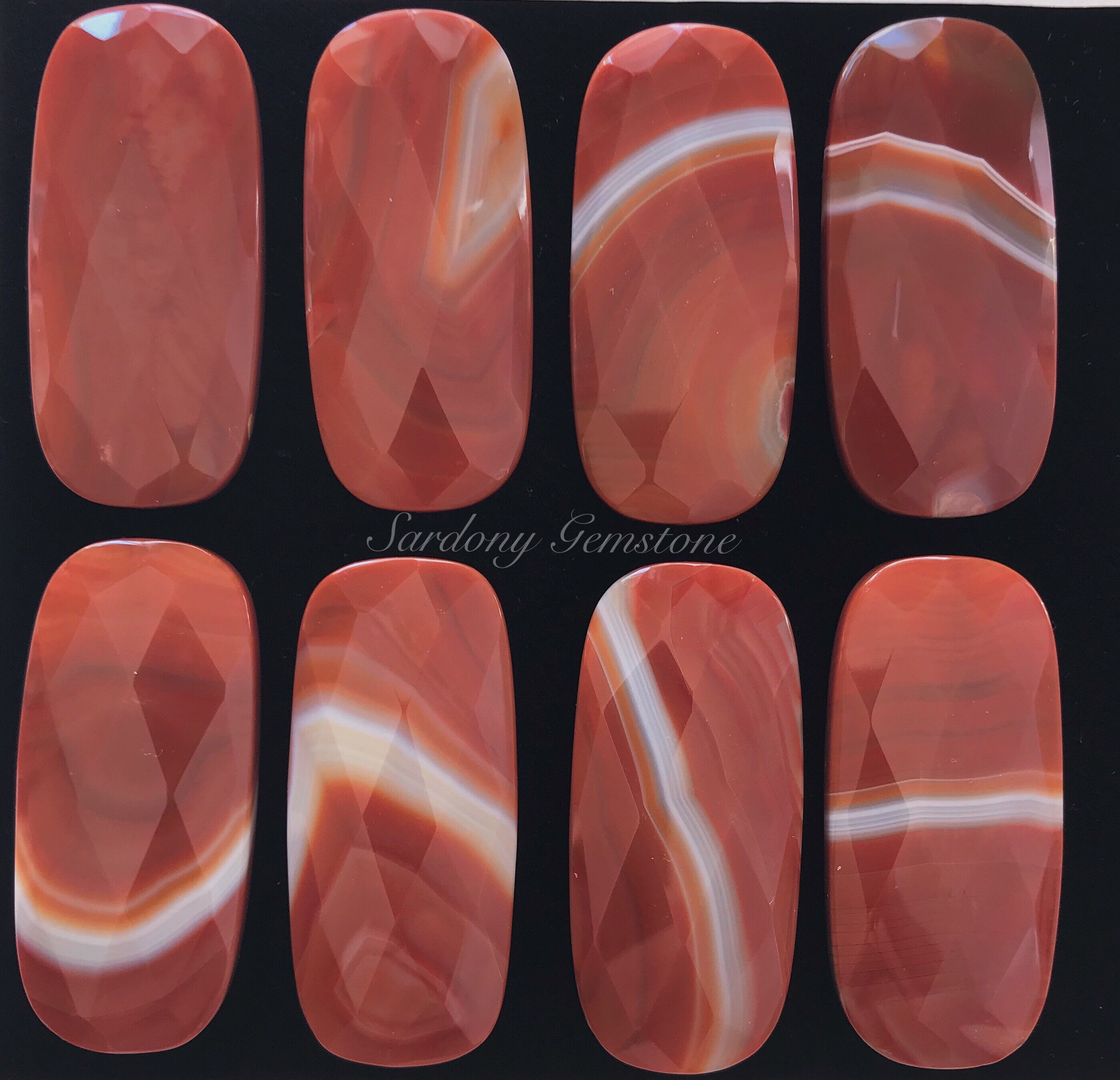 Sardonyx Faceted Gemstone Faceted Pendant Gemstone Beads - Etsy