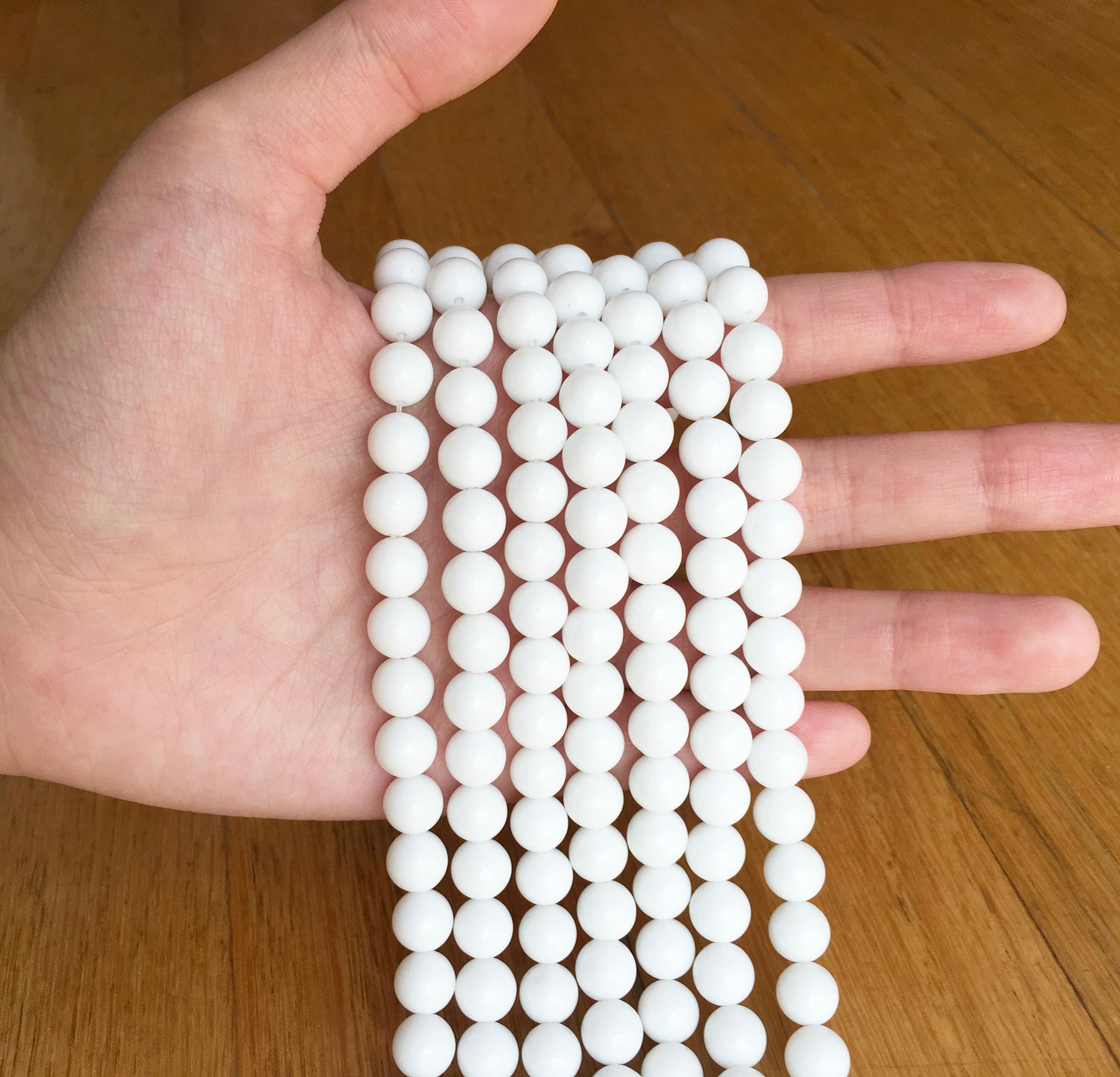 White Agate, 8mm Beads, White Beads, Jewelry Beads, Natural Gemstones ...