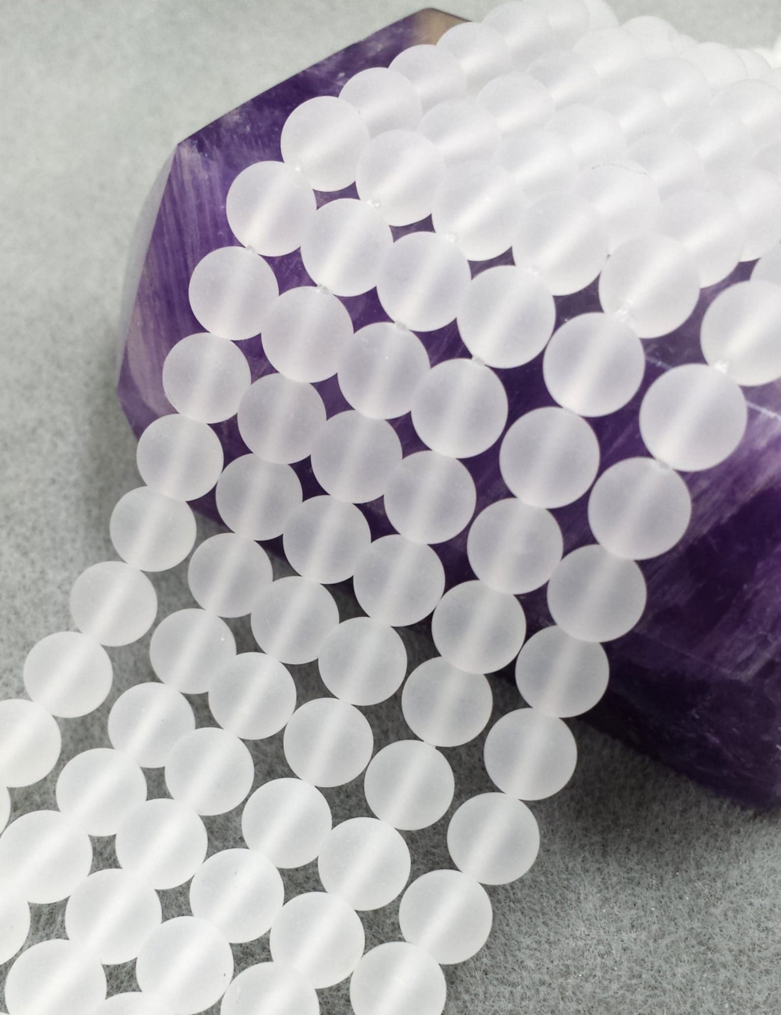 Natural Crystal Beads, Matte Beads, 8mm Beads, 6mm Beads, 4mm Beads ...