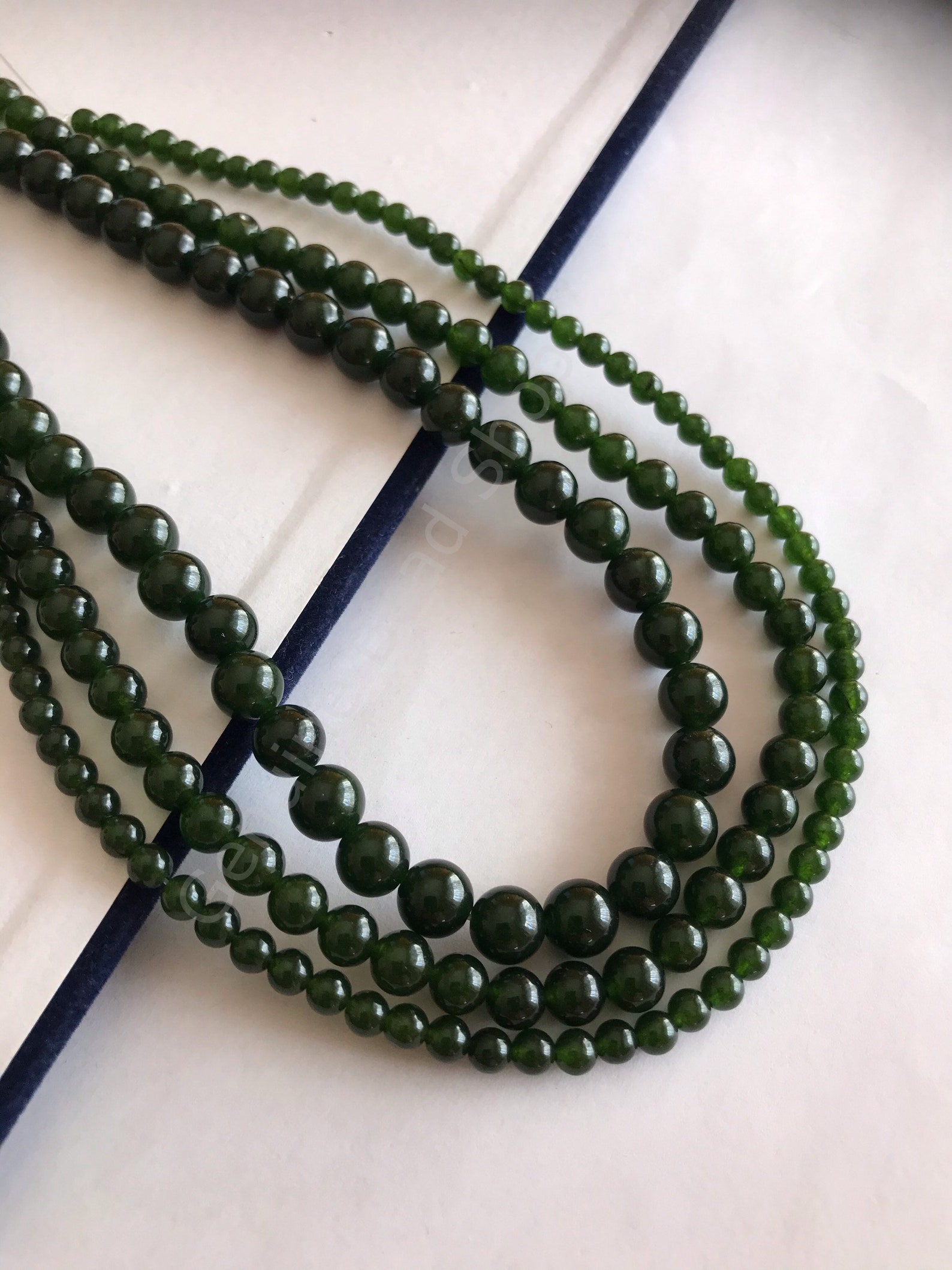 Green Jade Beads Green Round Beads Natural Gemstone Beads | Etsy