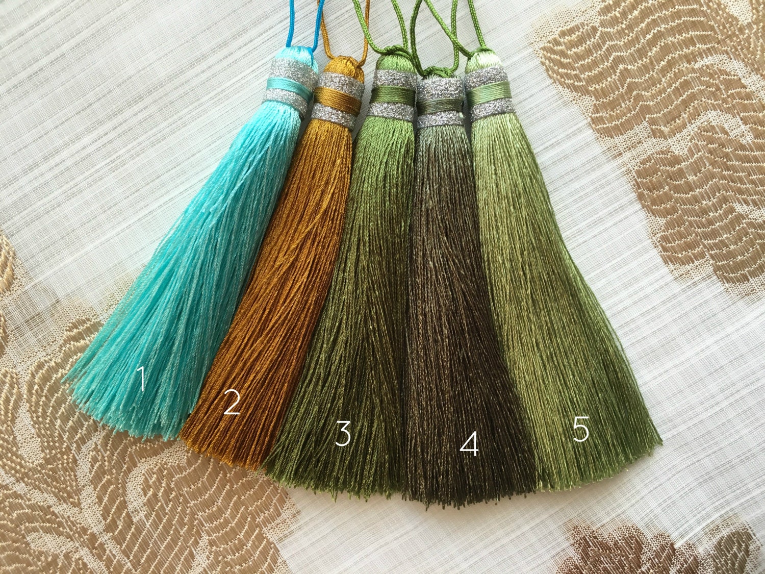 Tassel Silk Thread Green Tassel Turquoise Tassel Tassels - Etsy