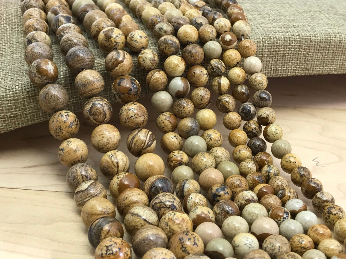 Picture Jasper 8mm Beads Jasper Beads Brown Beads Brown - Etsy