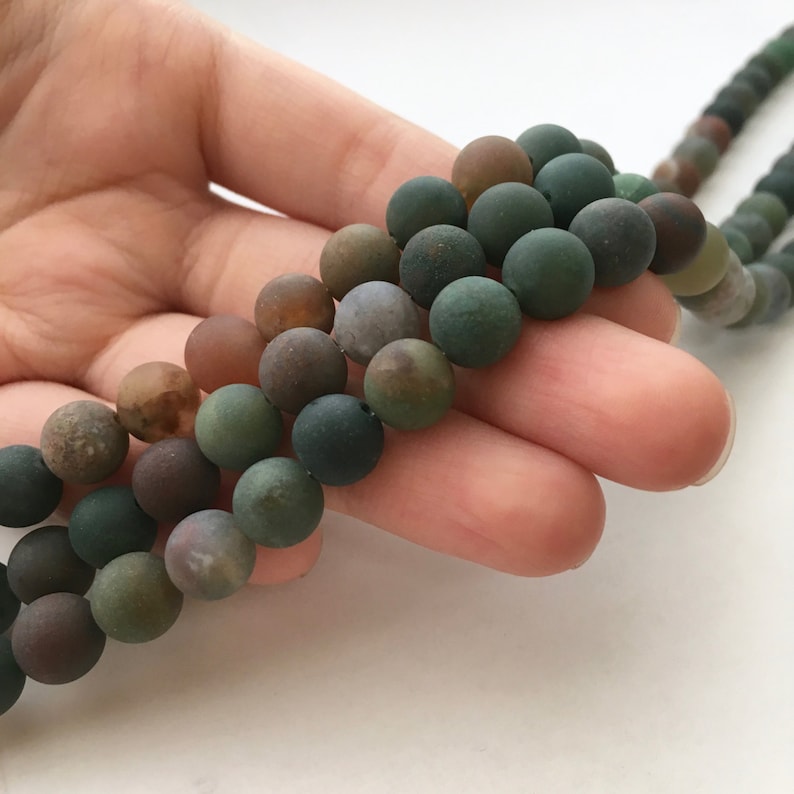 Fancy Jasper Matte Beads Indian Agate 8mm Beads Frosted - Etsy