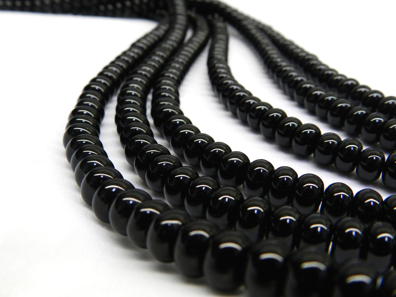 Black Onyx Beads Rondelle Beads 6mm Beads 8mm Beads Black - Etsy