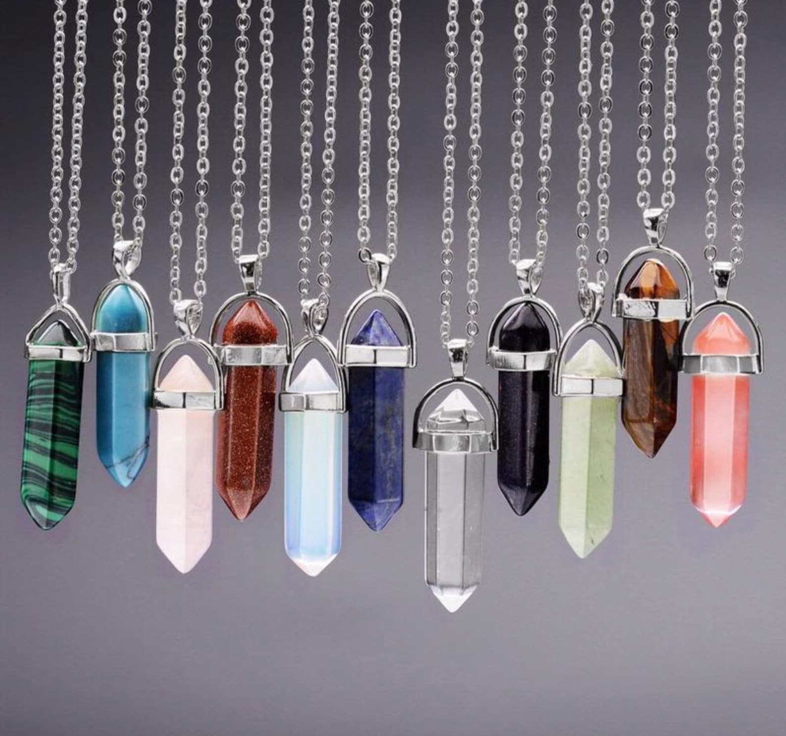 Crystal Pendant, Healing Crystal, Crystal Point Pendant, Stone Pendant ...