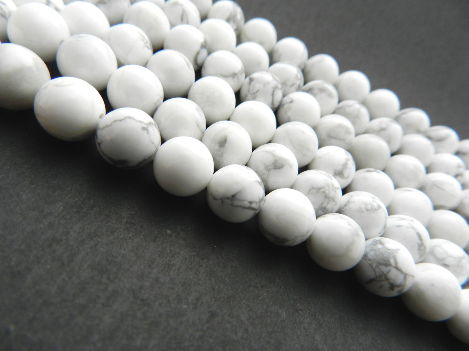 Howlite Beads White Howlite Beads 6mm Round Beads 6mm Round - Etsy
