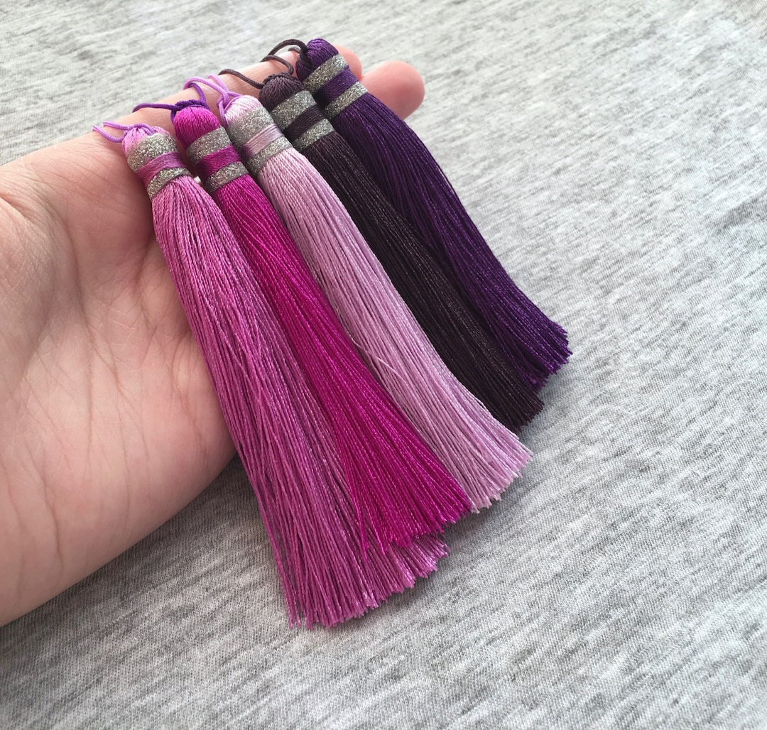 Tassel, 1pc, Silk Thread, Long Tassel, Purple Tassel, Lavender Tassel ...