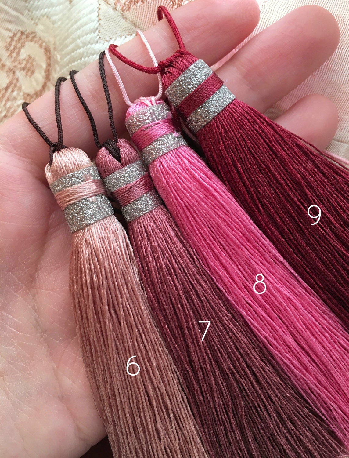 Tassel, 1pc, Silk Thread, Long Tassel, Purple Tassel, Lavender Tassel ...