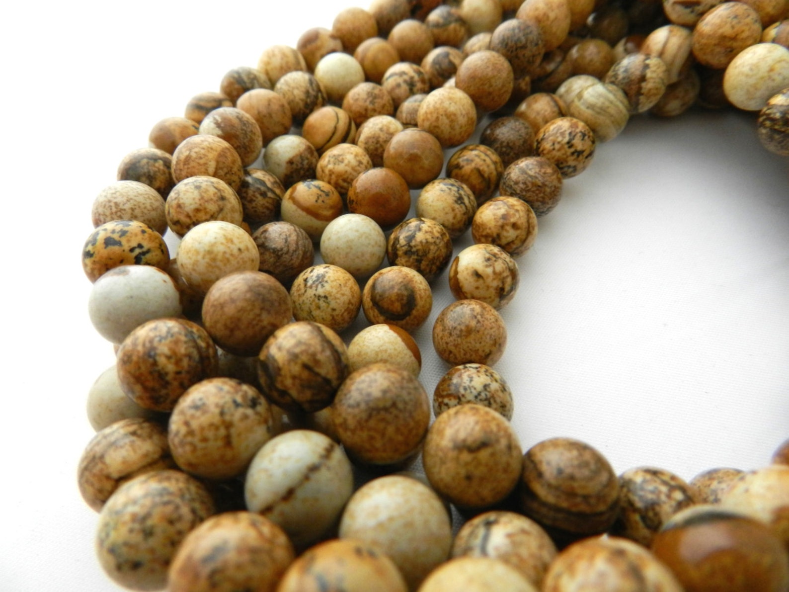 Picture Jasper 8mm Beads Jasper Beads Brown Beads Brown | Etsy