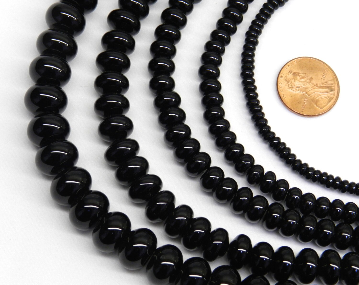 Black Onyx Beads Rondelle Beads 6mm Beads 8mm Beads Black - Etsy